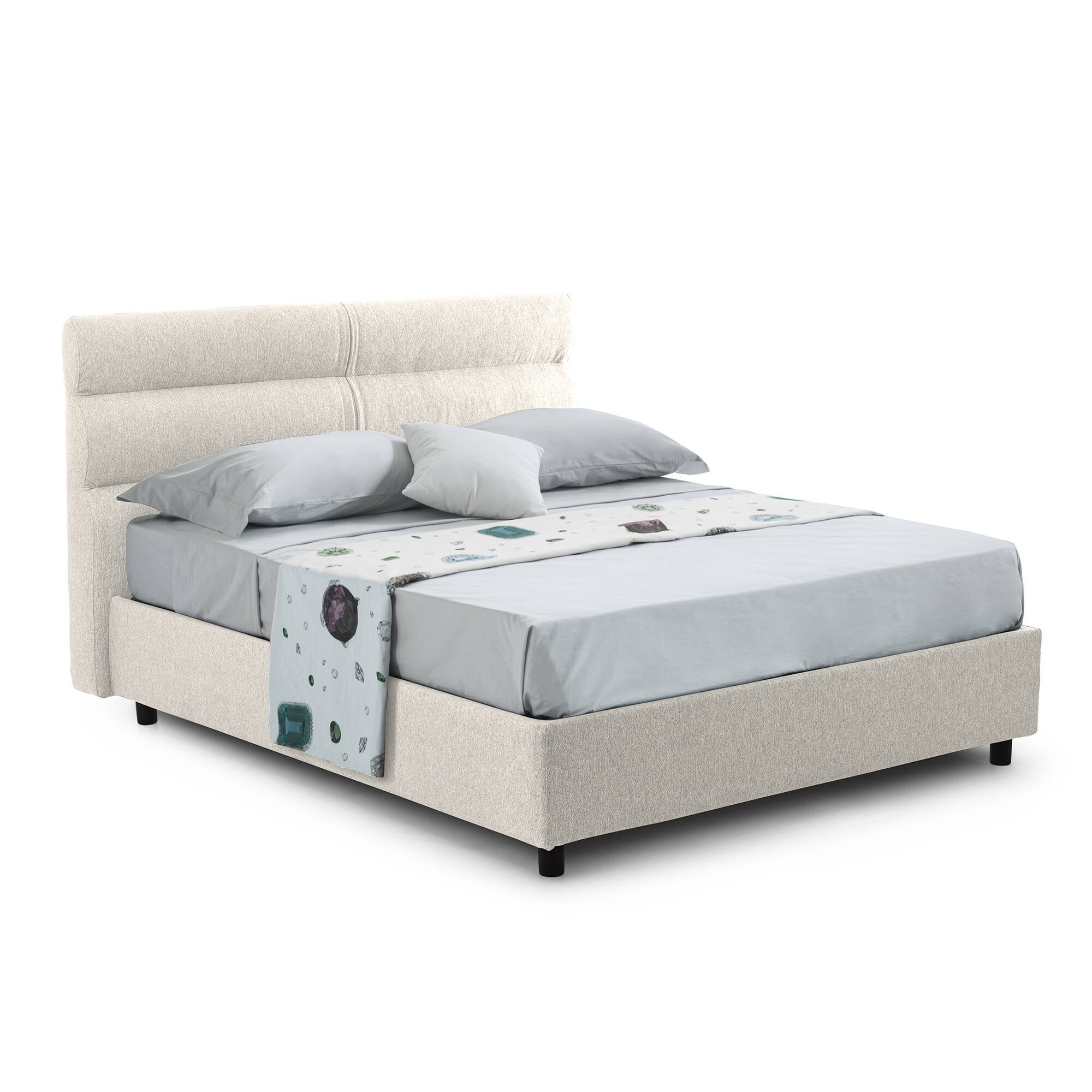 Cama Individual Made in Italy, Colchón Desenfundable Incluido, Arcón ...