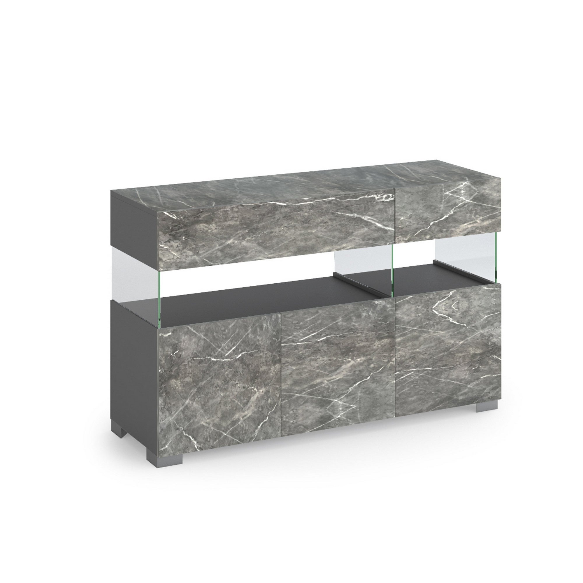 Aparador Float Marble 3A Gris | Leroy Merlin
