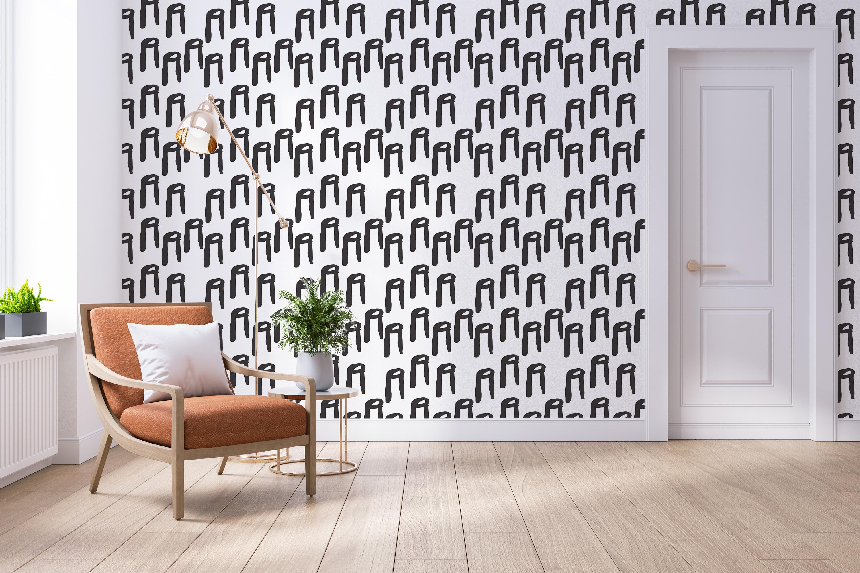 Nordic Grid Pattern Wallpaper | Leroy Merlin