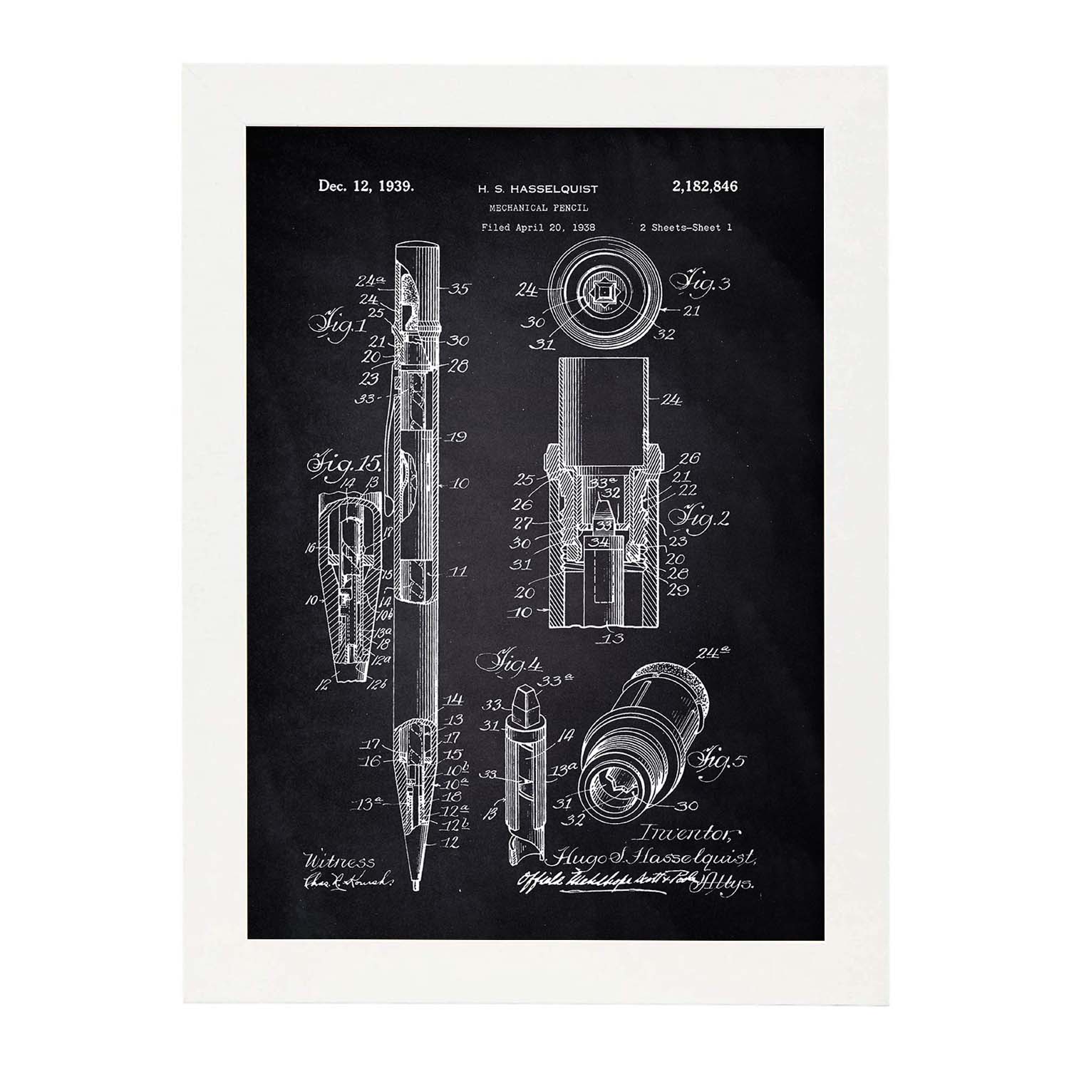 Brevet Brevet. Perte Avec Old Patent Design Black Cadre A3 Avec Cadre ...