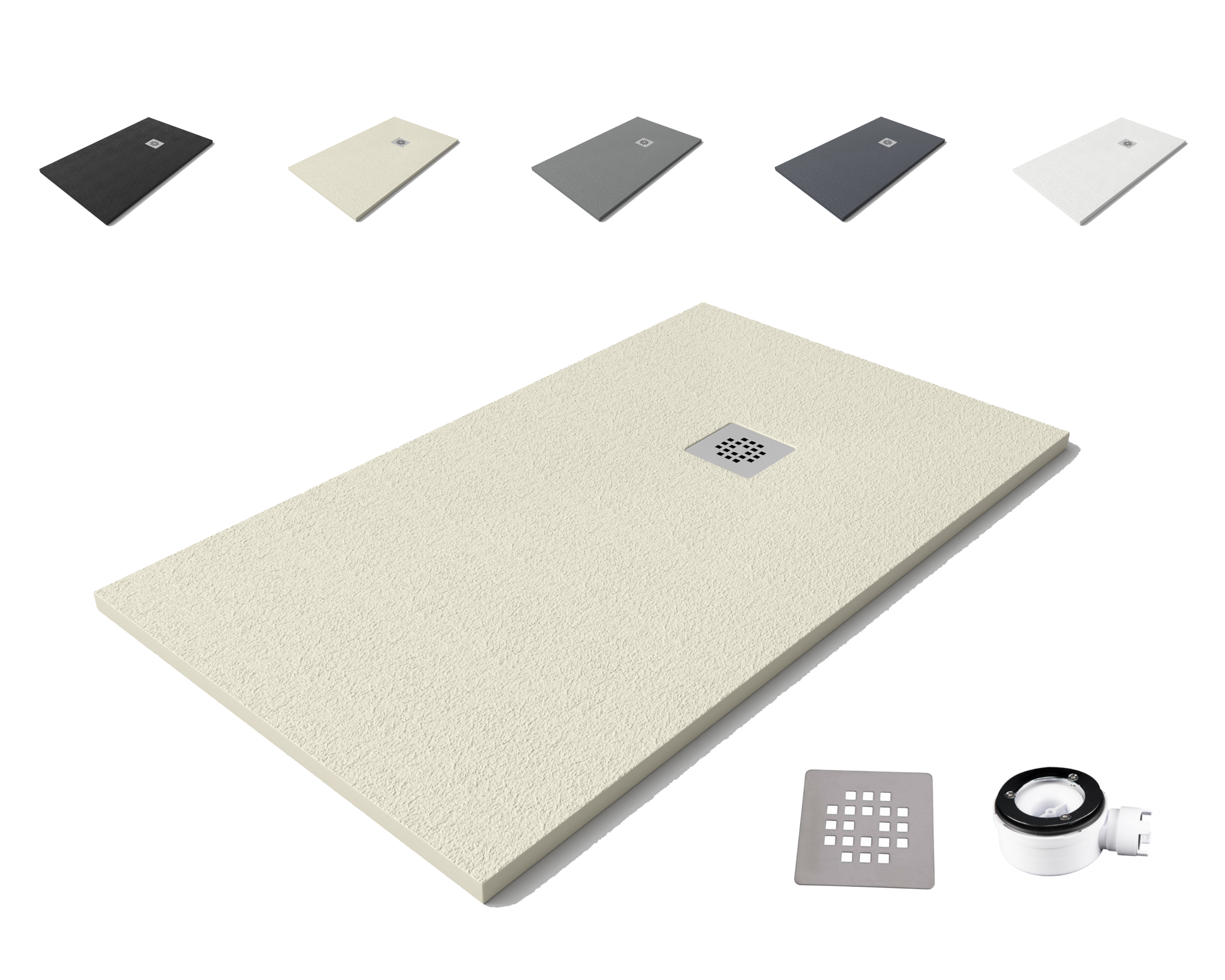 VAROBATH | Receveur de douche NOLITA – 80 x 160 – Résine minérale ...