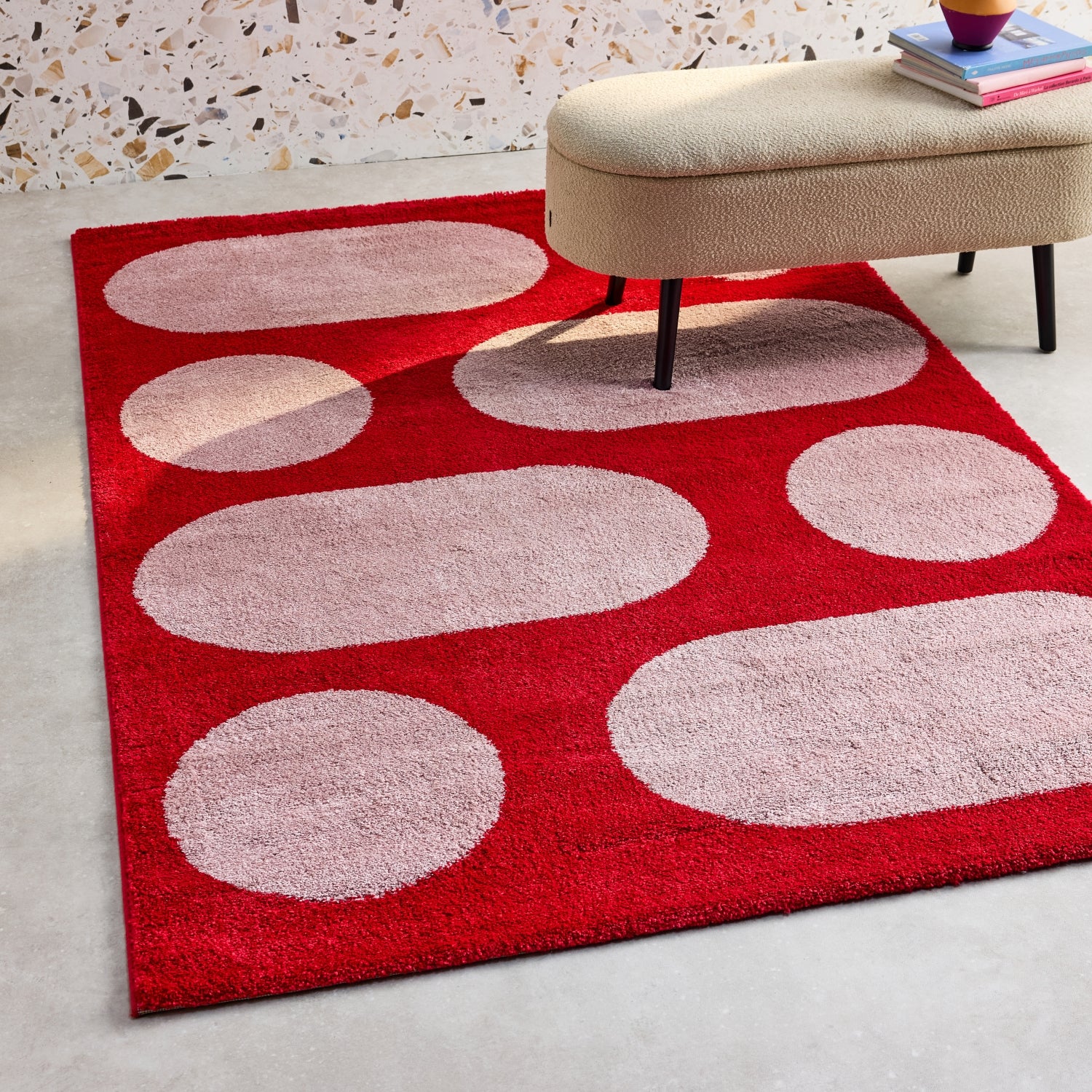 Tapis intérieur JOYCE rouge. motif moderne. 120 x 160 cm JOYCE | Leroy ...
