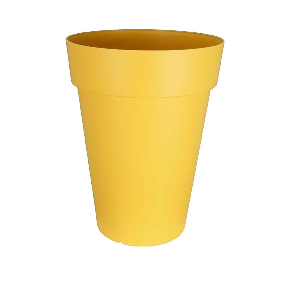 Bac à fleurs jaune en plastique SOLEILLA HAUT - Hauteur 66 cm - RISS ...