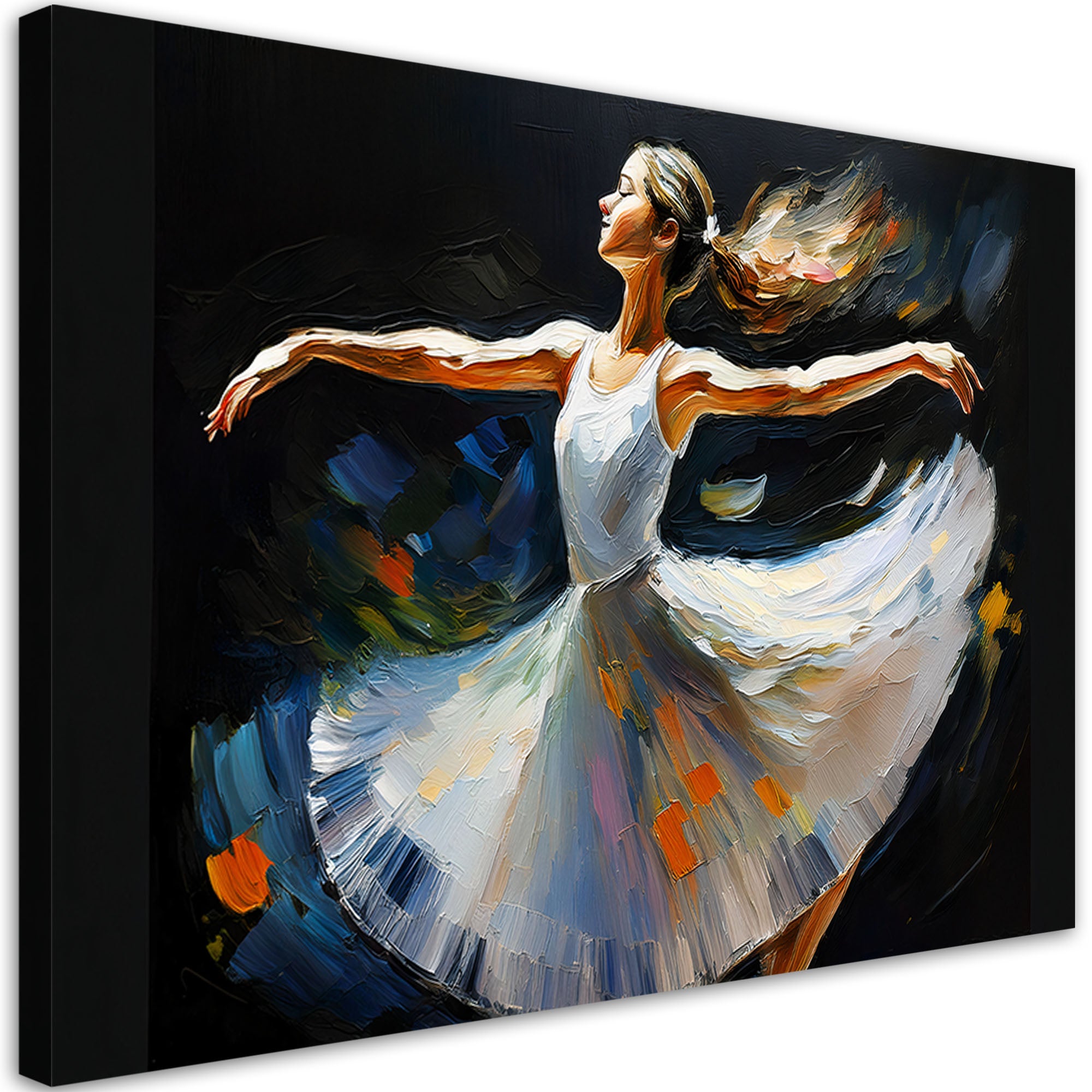 Peinture sur toile, Danse de la femme ballerine 100x70 | Leroy Merlin