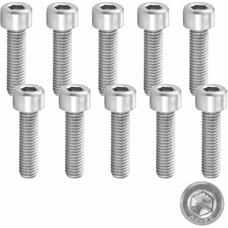 10x Vis métaux CHC (BTR) acier inoxydable A2 norme DIN 912 RVS ...