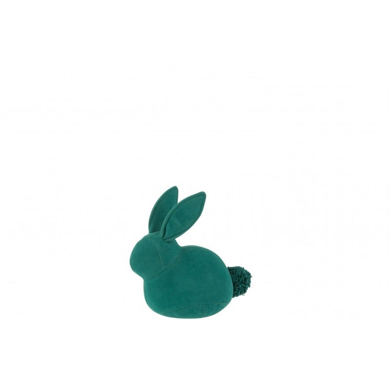 Décoration lapin en velours vert 15x14x8 cm | Leroy Merlin