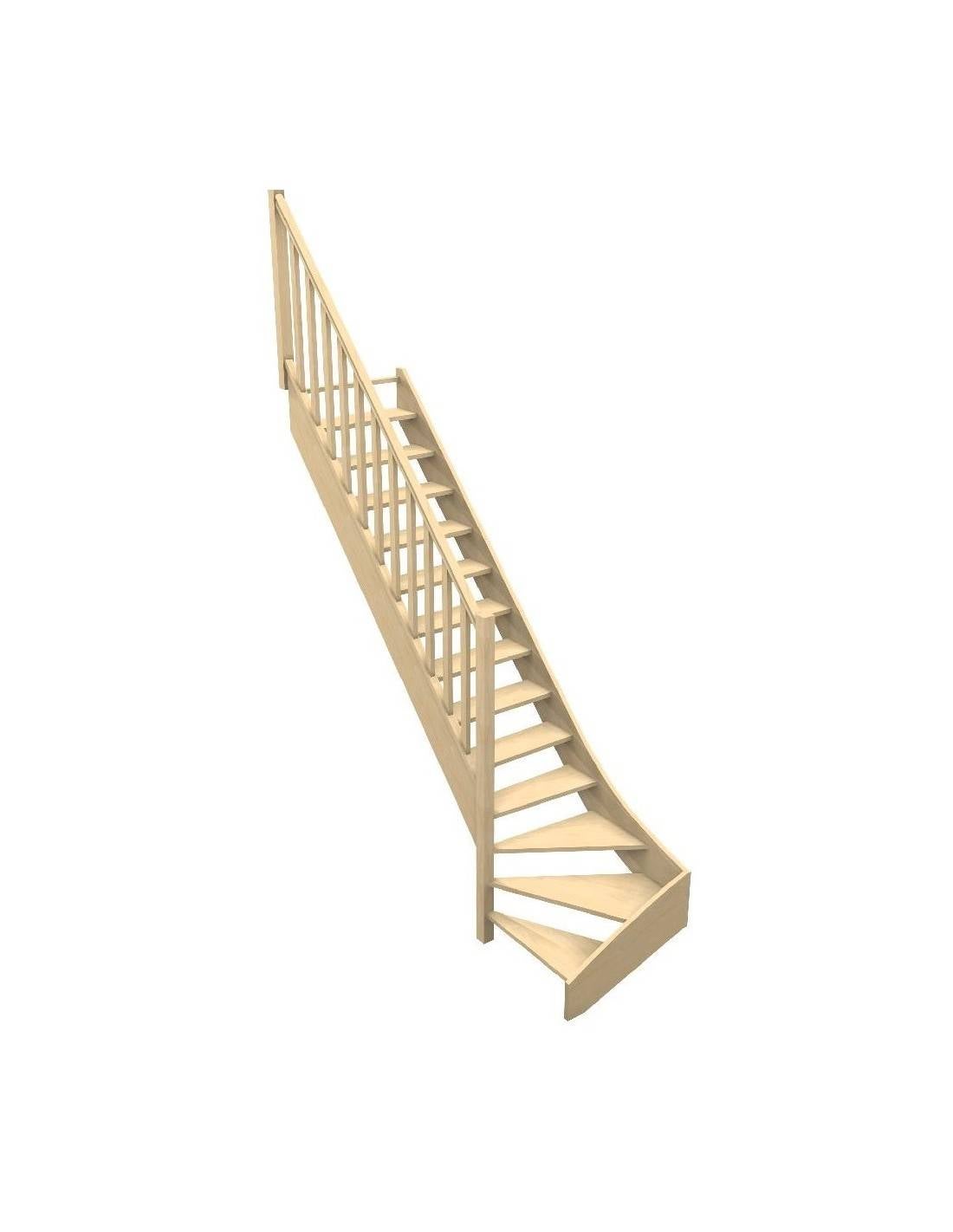 Escalier Quart Tournant Bas Ceigne- Bas à Gauche Sans Contremarche H ...