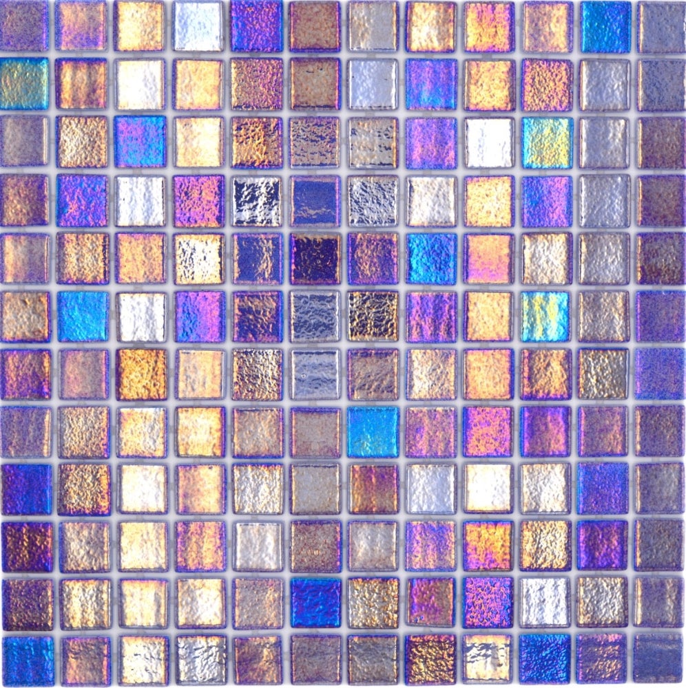 Azulejo de mosaico iridiscente para piscina, color azul oscuro y morado ...