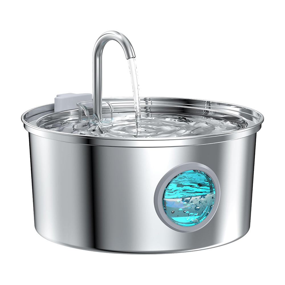 Fontaine à eau pour chat en acier inoxydable : fontaine à eau pour chat 3,2 L, fontaine ...