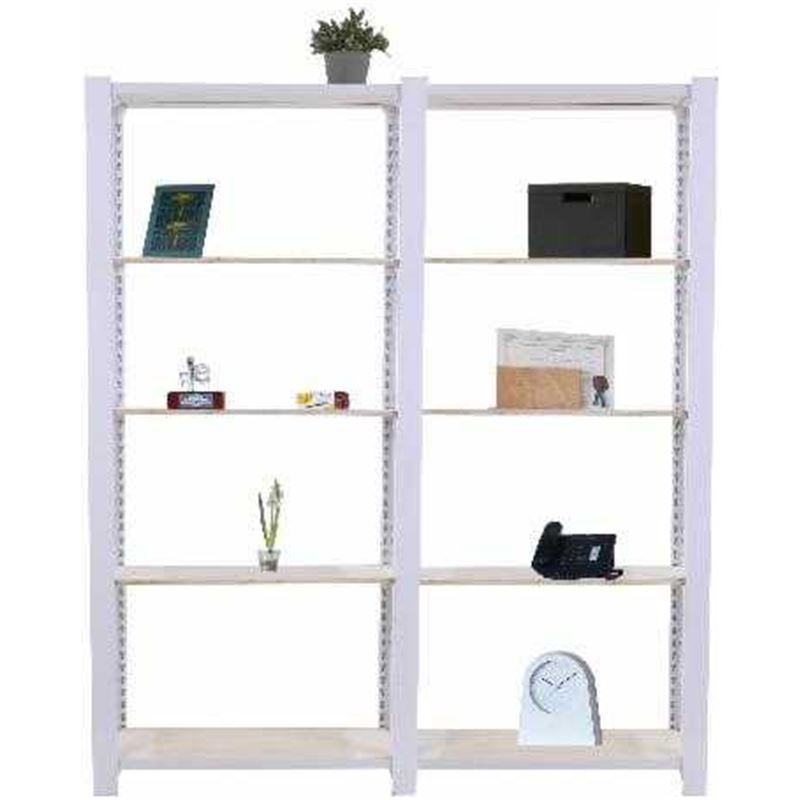 Estanteria OFFICLICK 5/300 PLYWOOD 1600 BLANCO/CHOPO - 8425437128356 - Simon Rack | Leroy Merlin