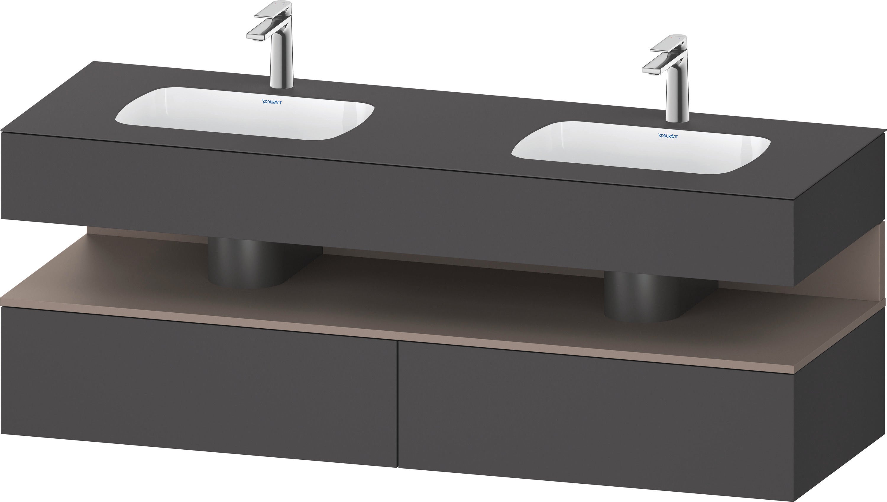 Duravit Collection One lavabo empotrado con base de lavabo consola ...