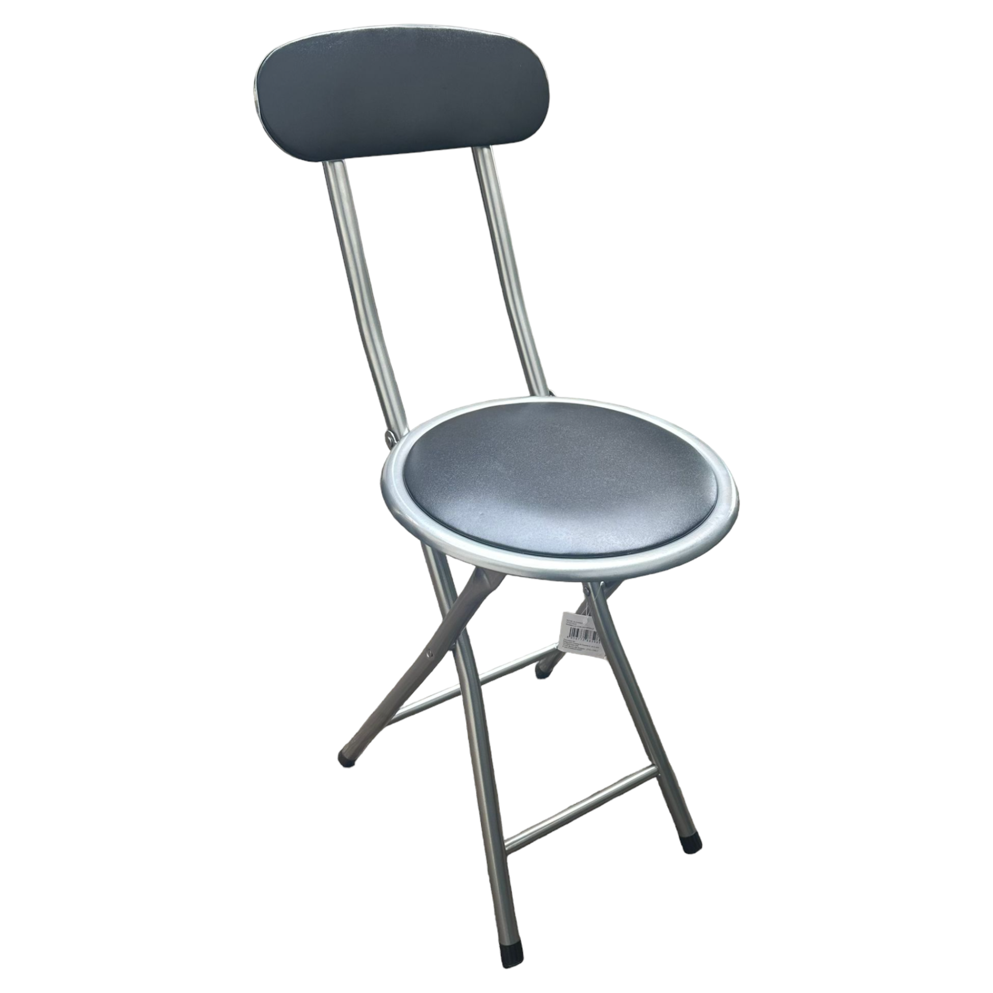 Tabouret pliant avec structure en acier, siège et dossier rembourrés en ...