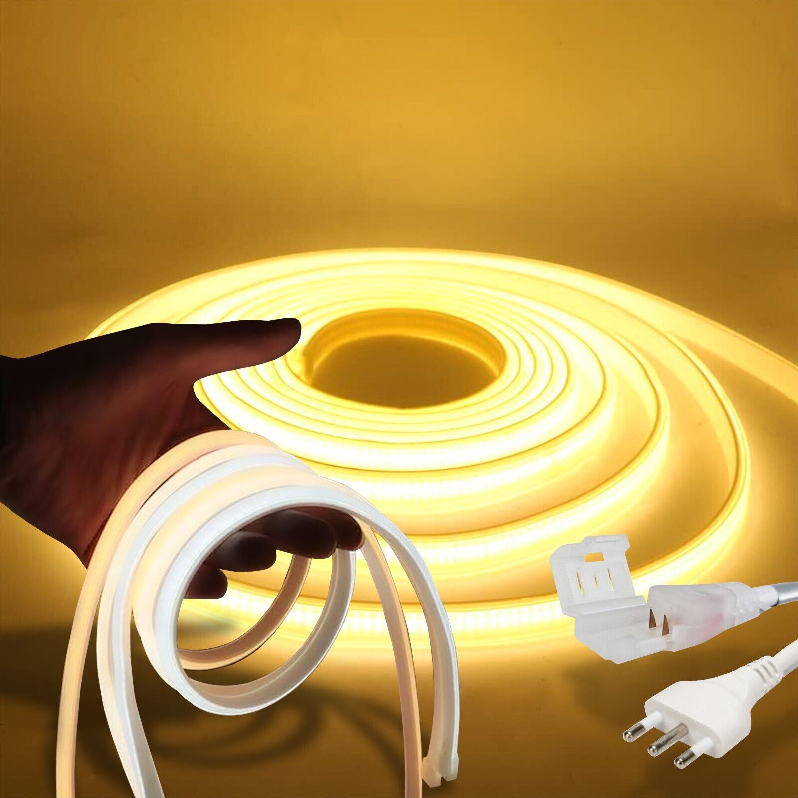 Striscia Led Cob 220V Alta Luminosità 288 Luci al Metro Ip65 ...