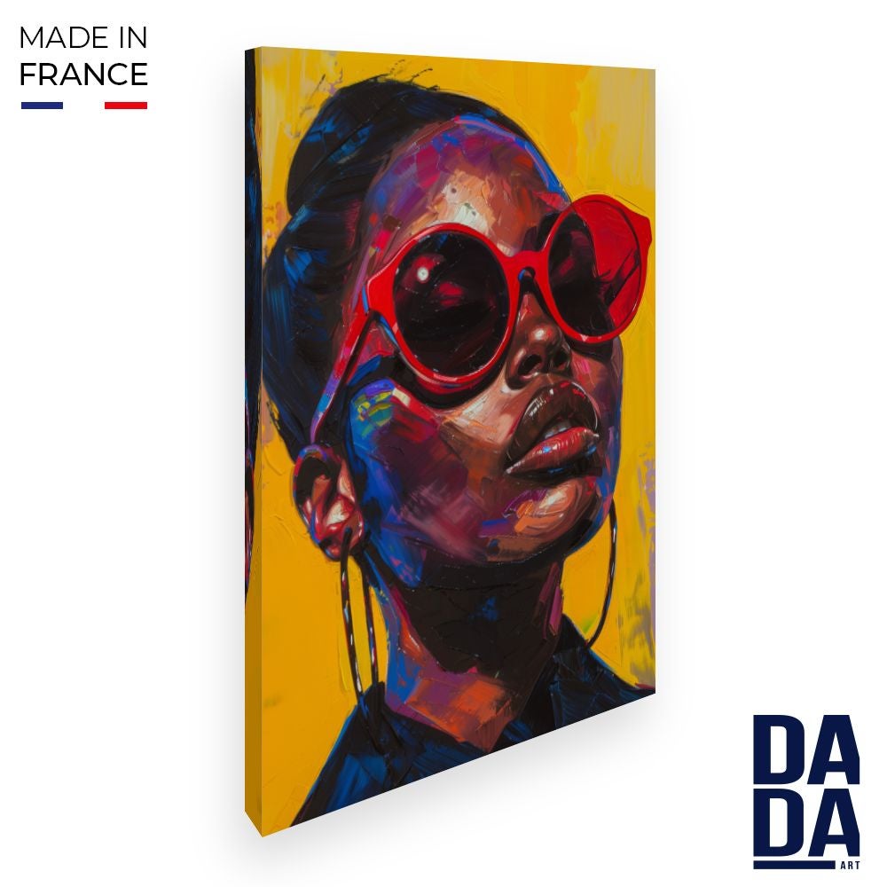 Toile murale Portrait éclatant / 60x90cm / Fabriqué en France ...