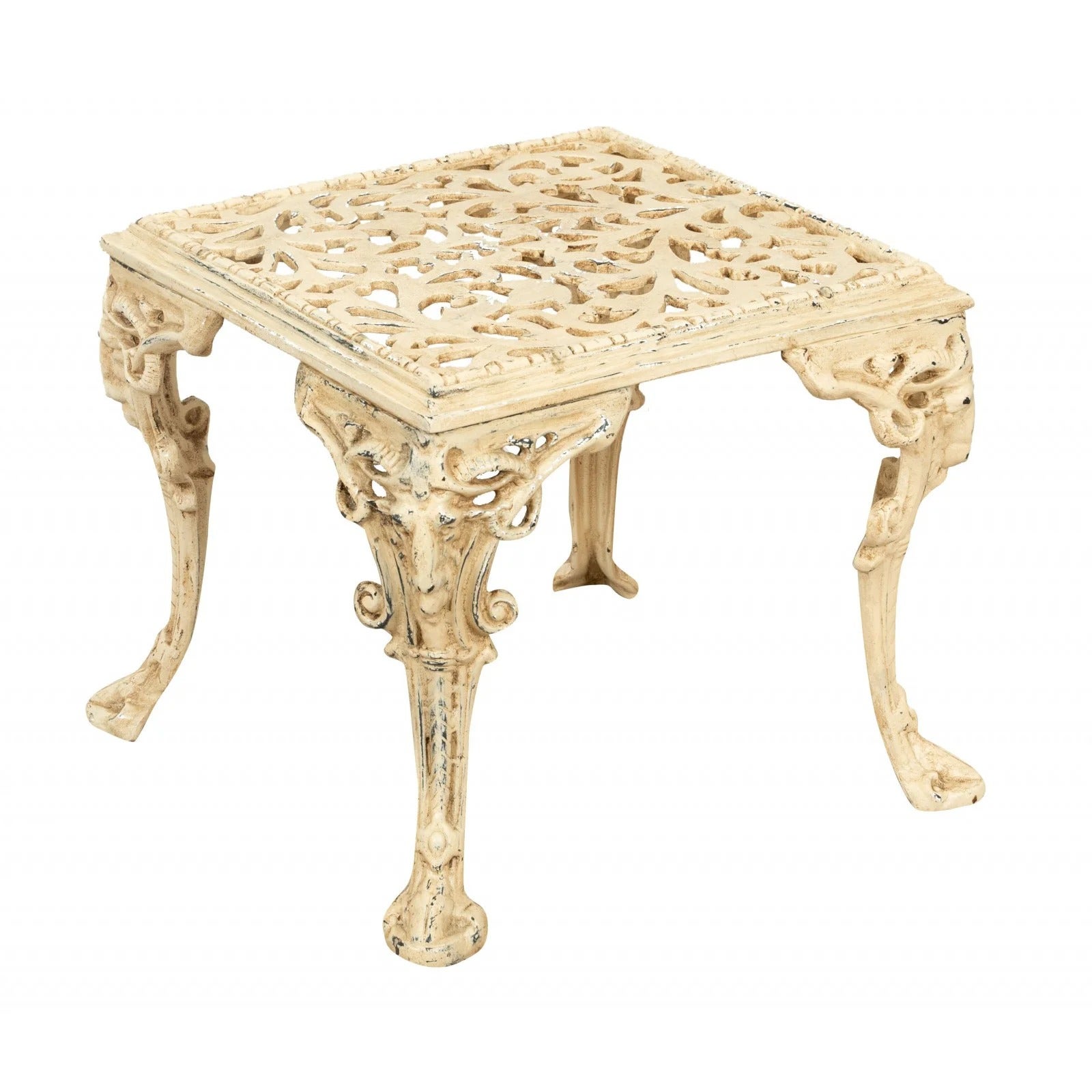 BISCOTTINI Table basse en fonte - Table de jardin avec finition antique ...