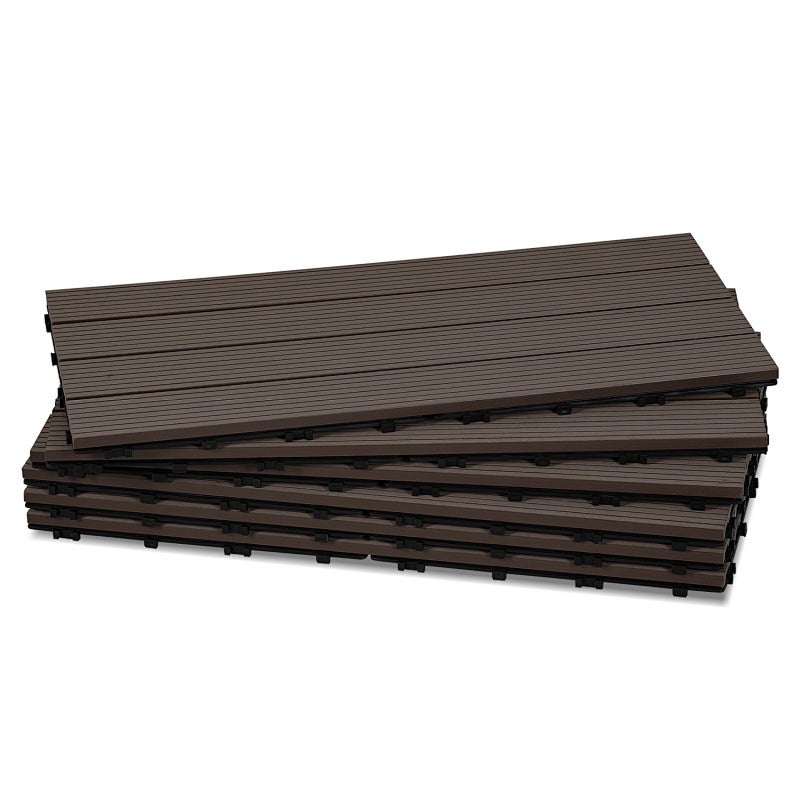 Losetas de madera compuesta WPC color marrón café de 30 × 60 cm ...