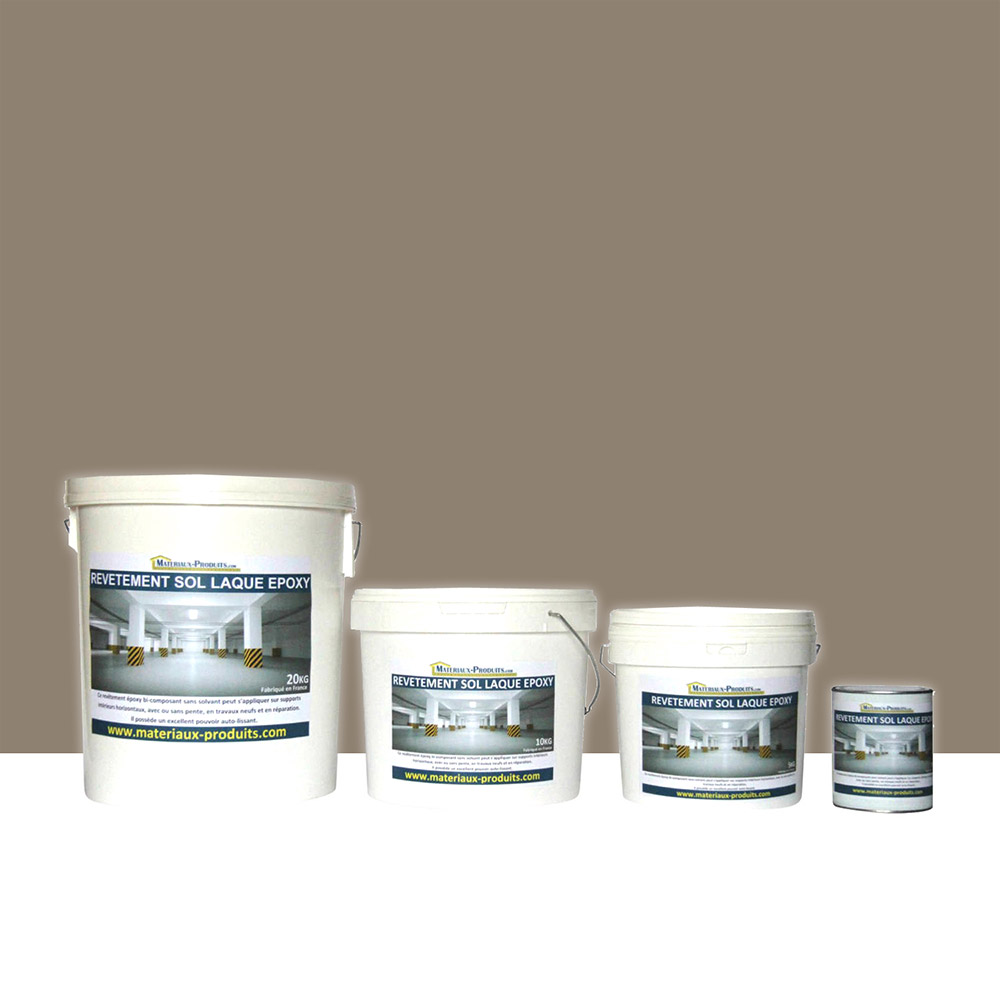 Peinture laque époxy sol et mur Kit de 1 Kg Taupe RAL 1019 - MATPRO ...