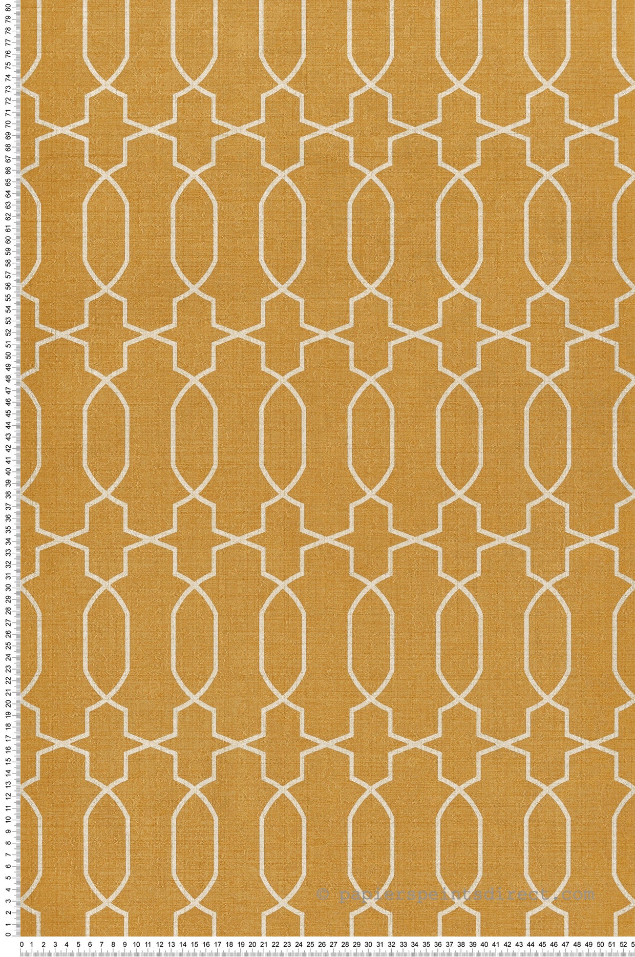 Papel pintado vinilico TNT geométrico entrelazado amarillo con textura ...