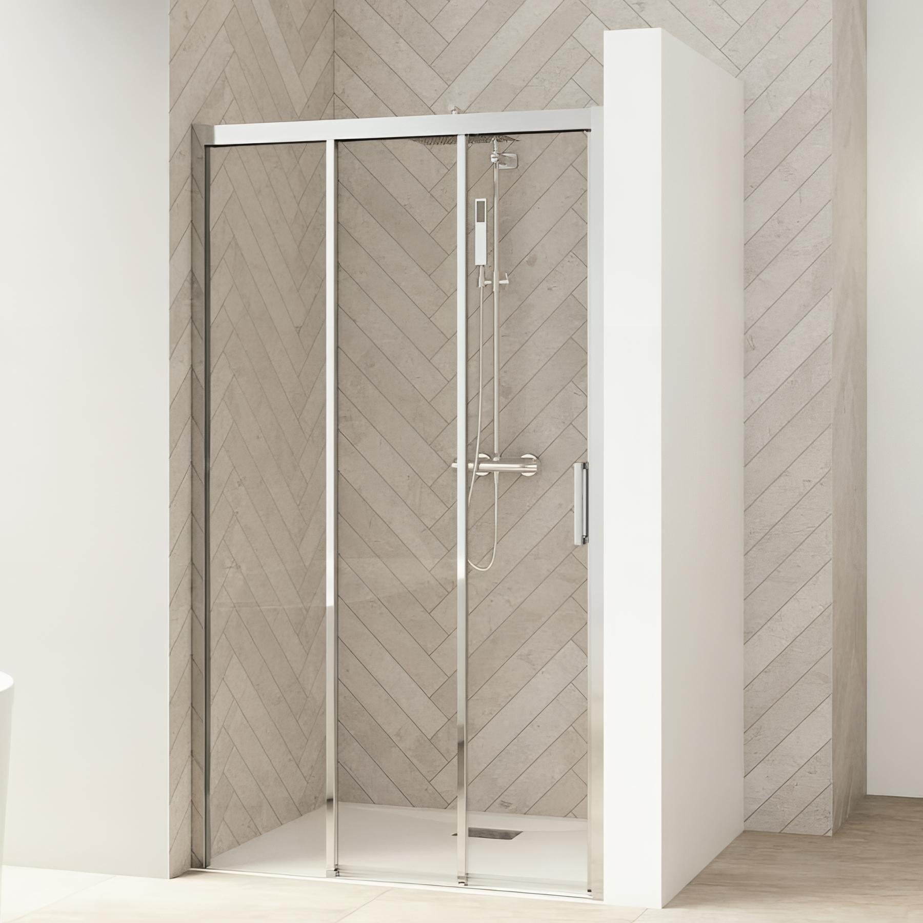 Porte de douche 2 coulissants (à coupler avec paroi fixe) SMART Design ...