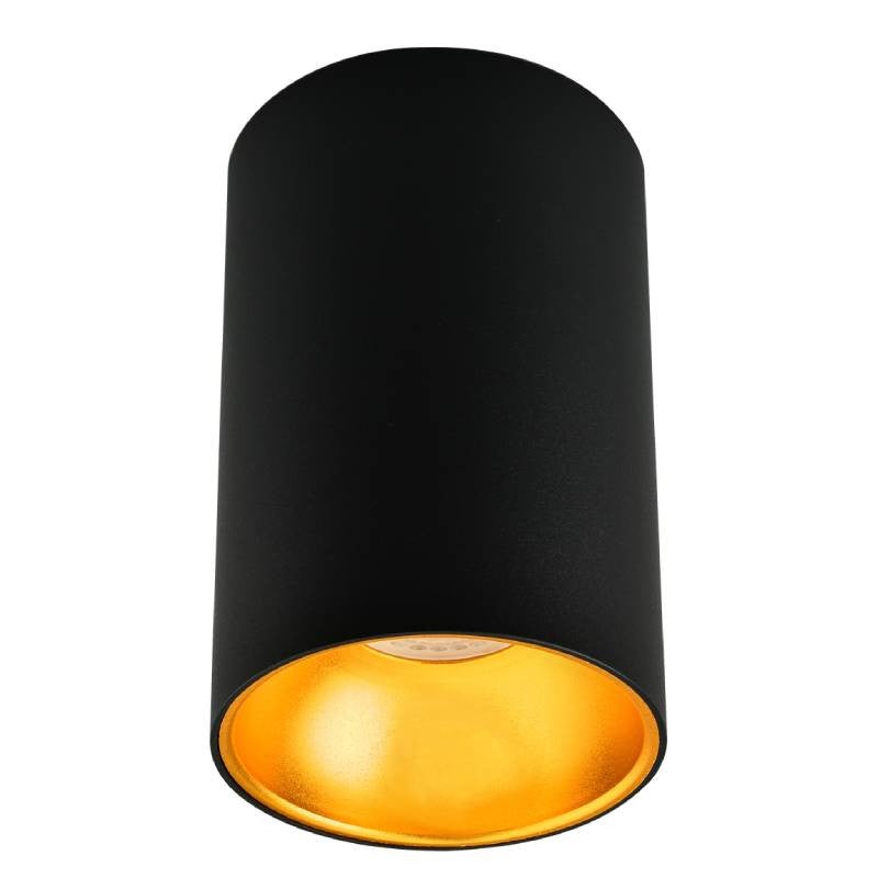 Spot en saillie SR-202 Arlux - Fixe - Ø94mm - GU10 - Max 35W - Sans ampoule - Noir & Doré ...