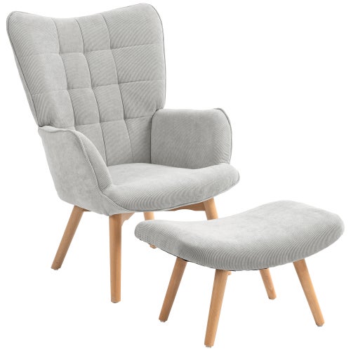 Fauteuil à oreilles avec ottomane, fauteuil relax, fauteuil rembourré ...