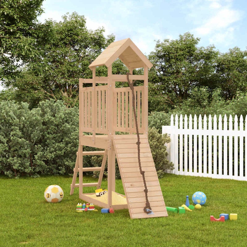 Maisonnette de jeu avec mur d escalade bois massif de pin | Leroy Merlin