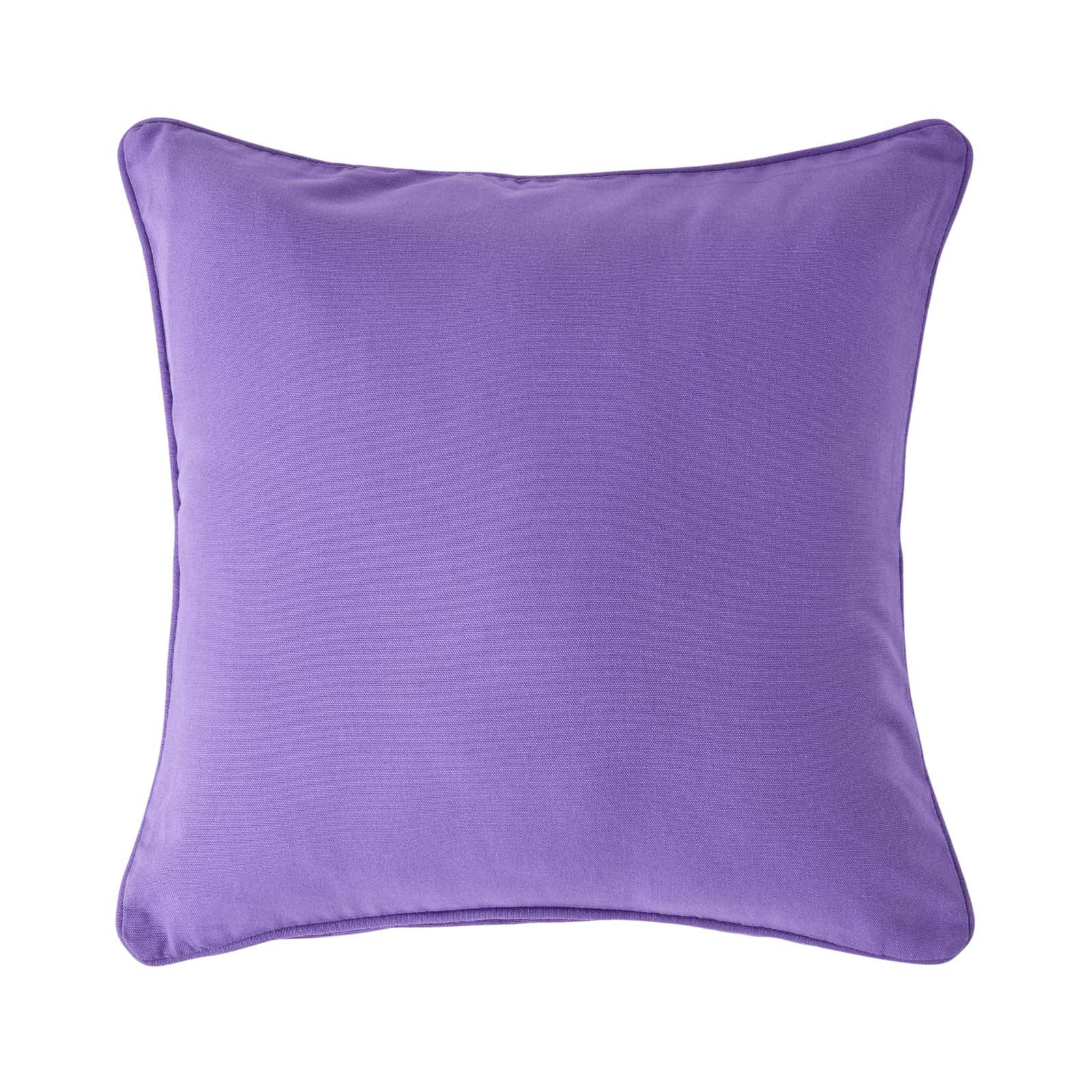 Homescapes Housse de coussin Uni Violet, 60 x 60 cm | Leroy Merlin