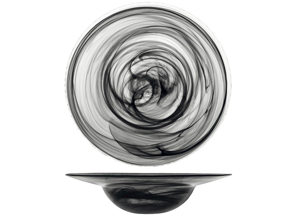 Plato de pasta negro de alabastro H&H de 29 pulgadas de vidrio | Leroy ...