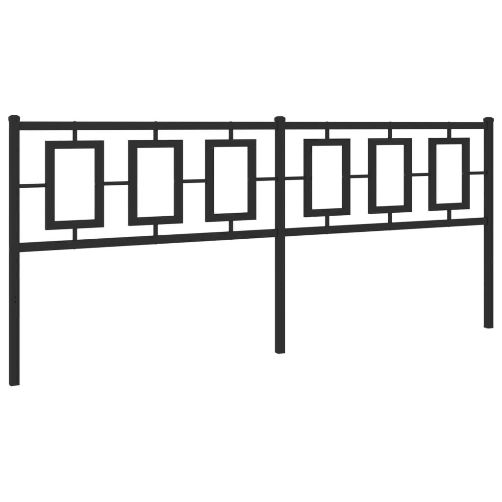 Tête de lit en métal noir 200 cm - COMFORTXL | Leroy Merlin