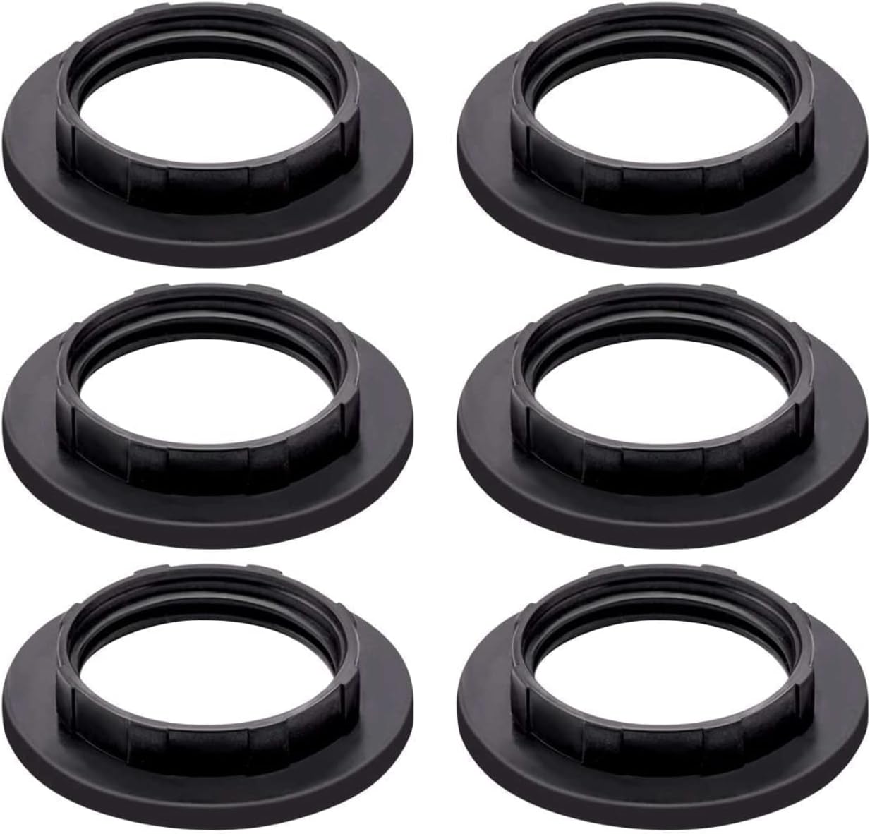 Lot de 6 Bagues de Serrage E14 Noires – Pour Abat-Jour, Fixation ...