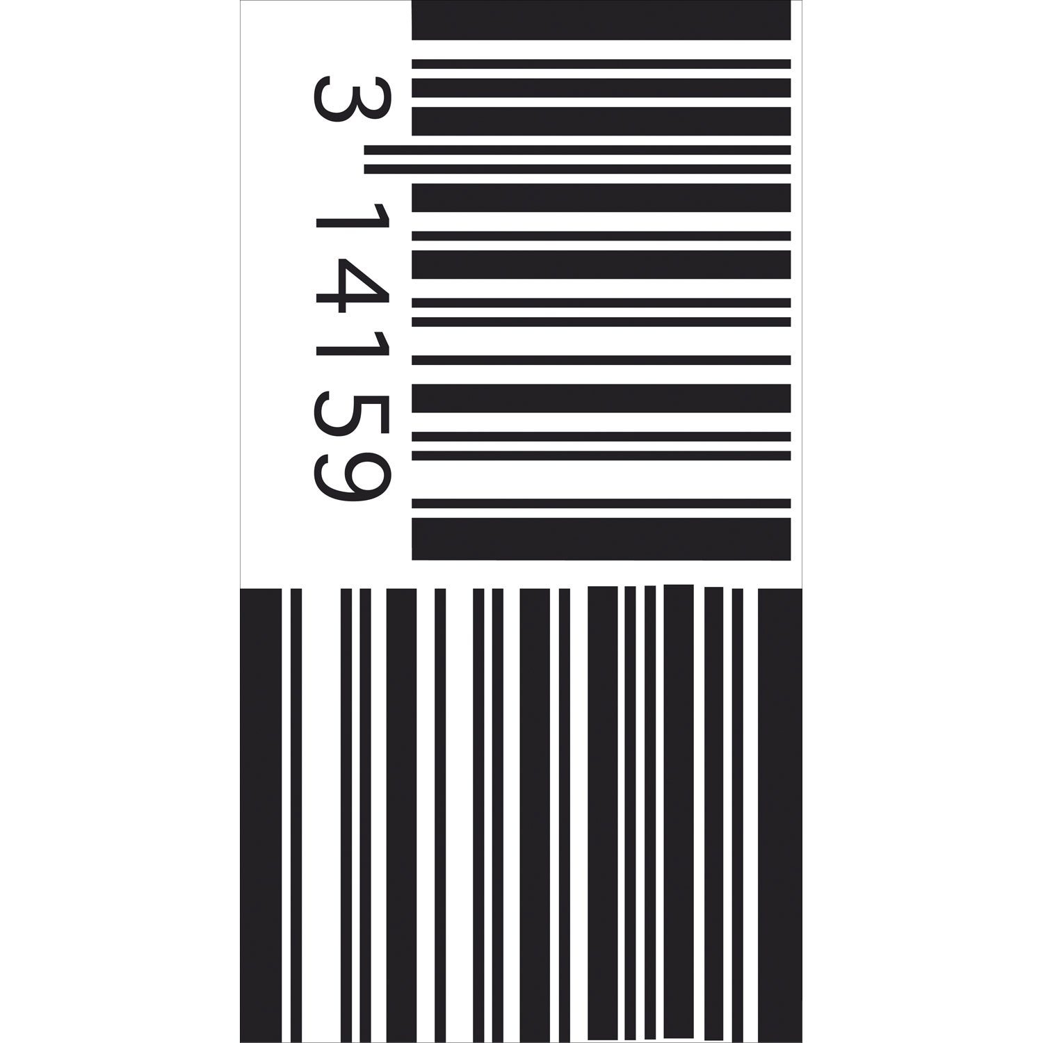 Stickers y vinilos decorativos, código de barras gigante, 48 cm x 68 cm ...