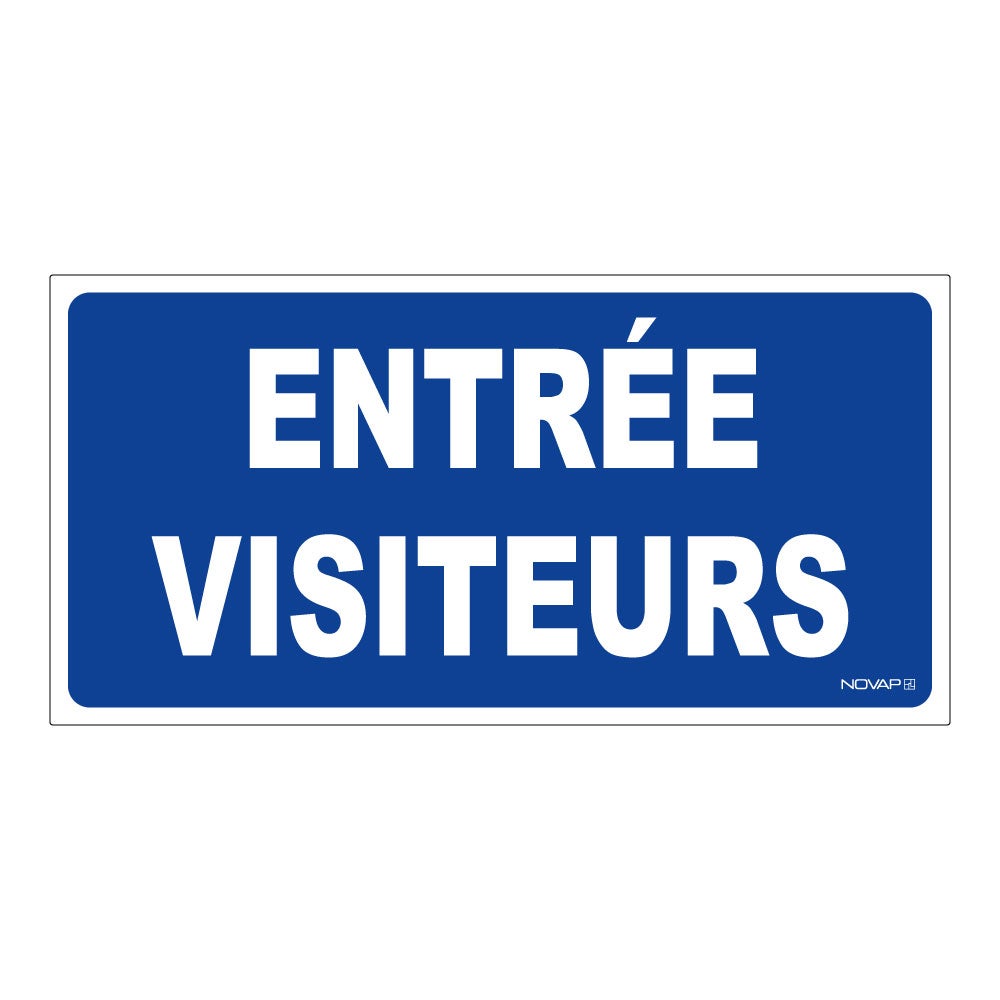 Panneau Entrée Visiteurs - Rigide 960x480mm - 4000268 | Leroy Merlin