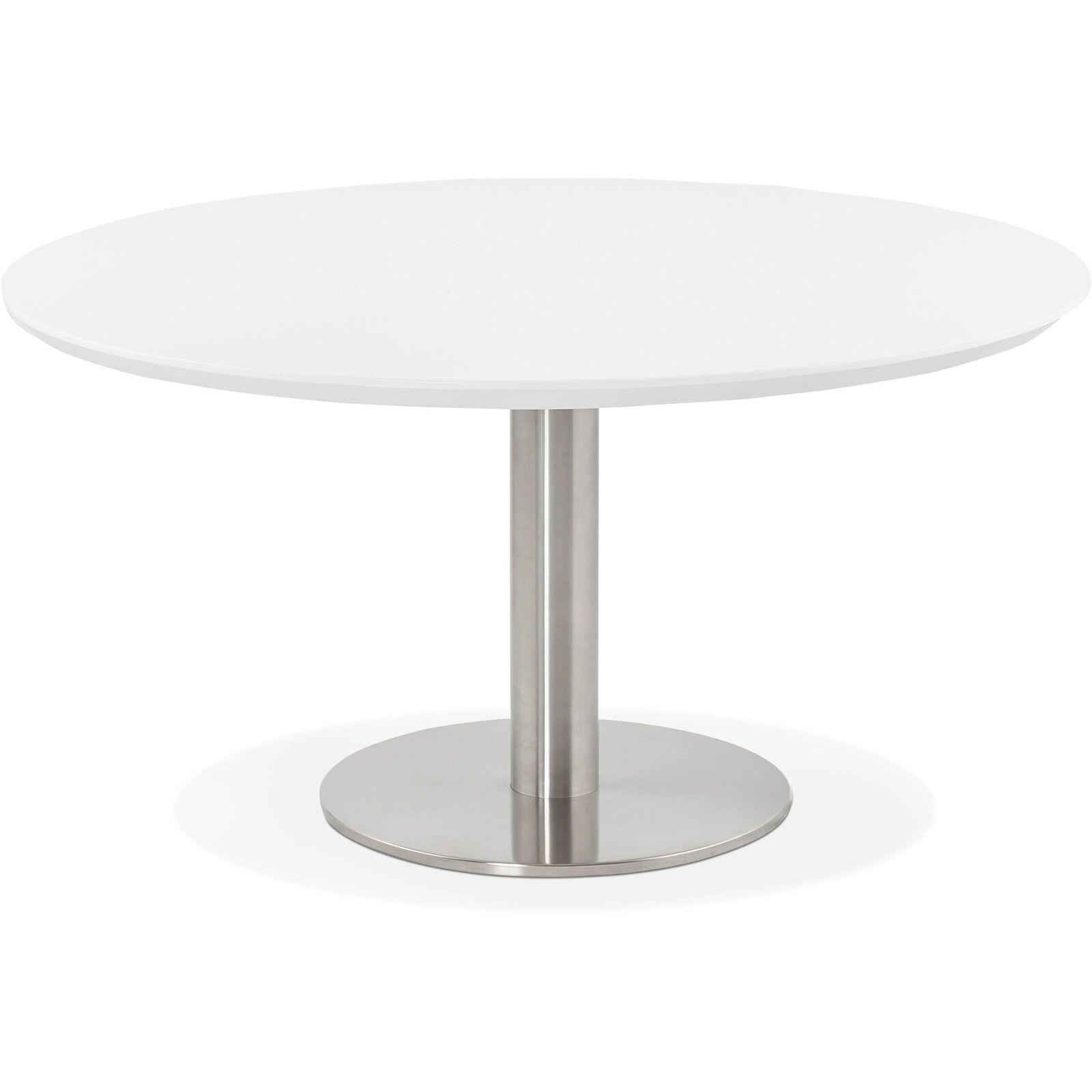 Table basse design stud 90 x 90 x 54 cm Blanc, argent | Leroy Merlin
