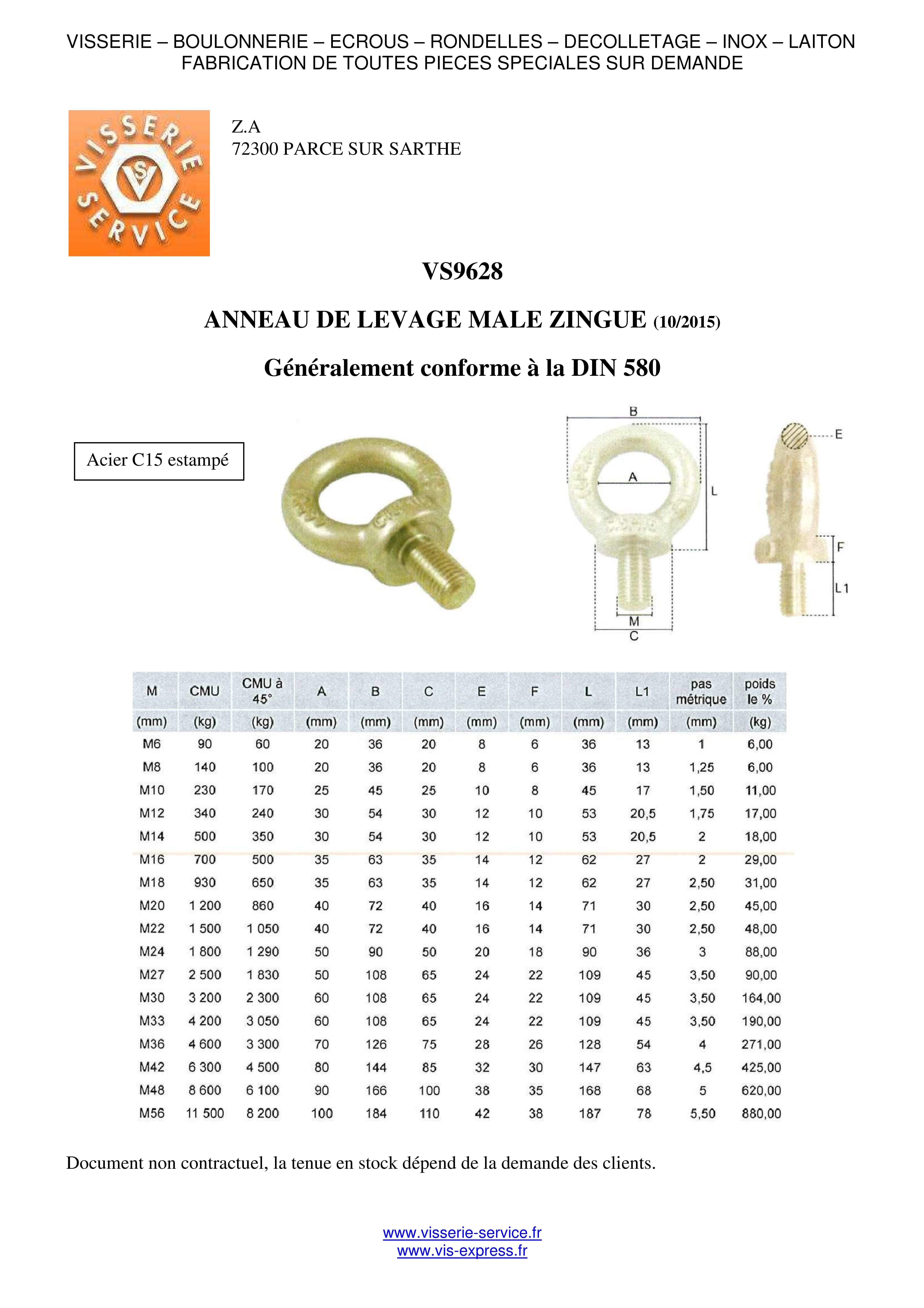 Anneau de levage MALE M20 Acier zingué - 1 piece | Leroy Merlin