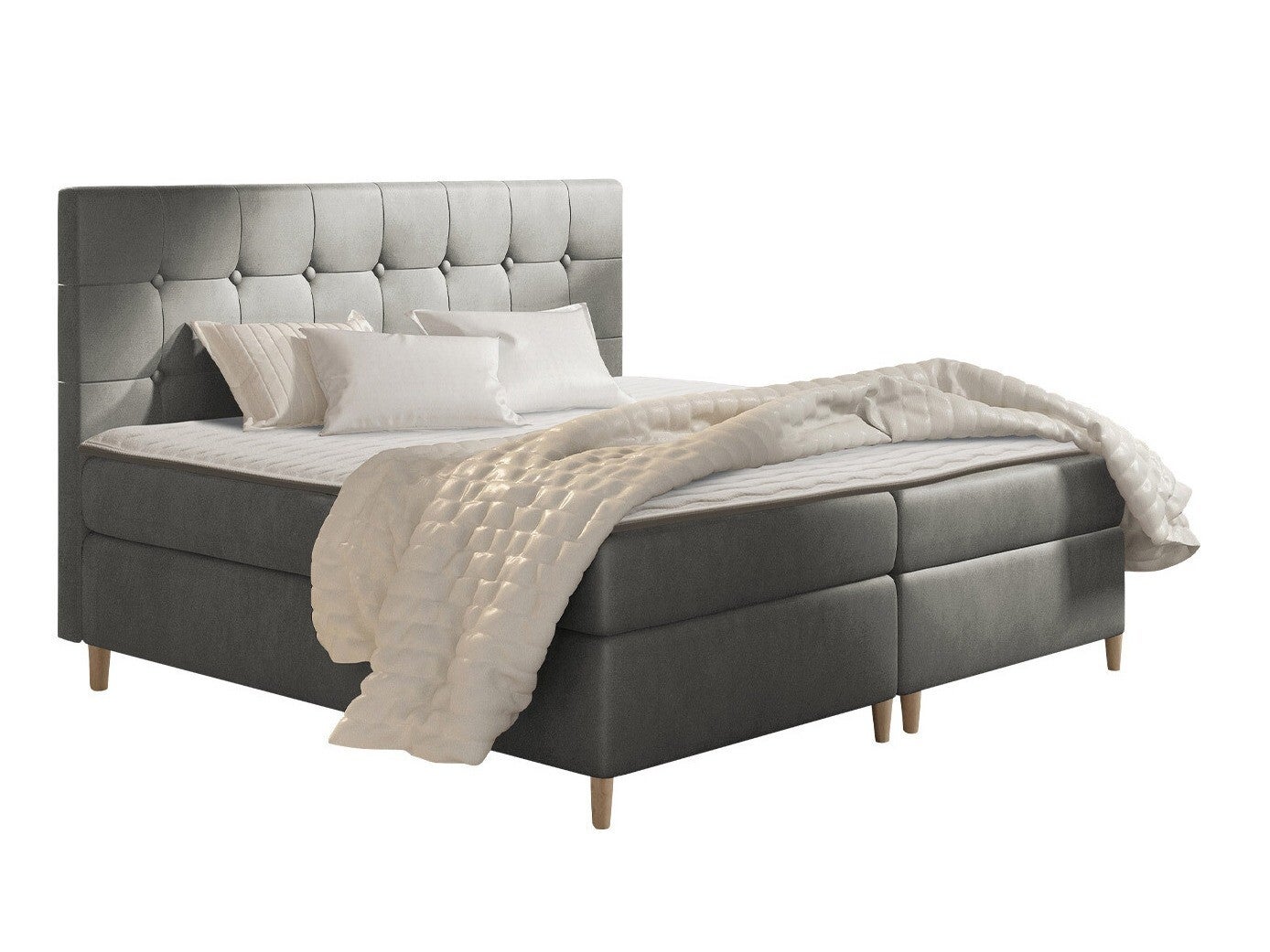 Letto continentale Baltimore 130, Continentale, Singolo, Grigio ...