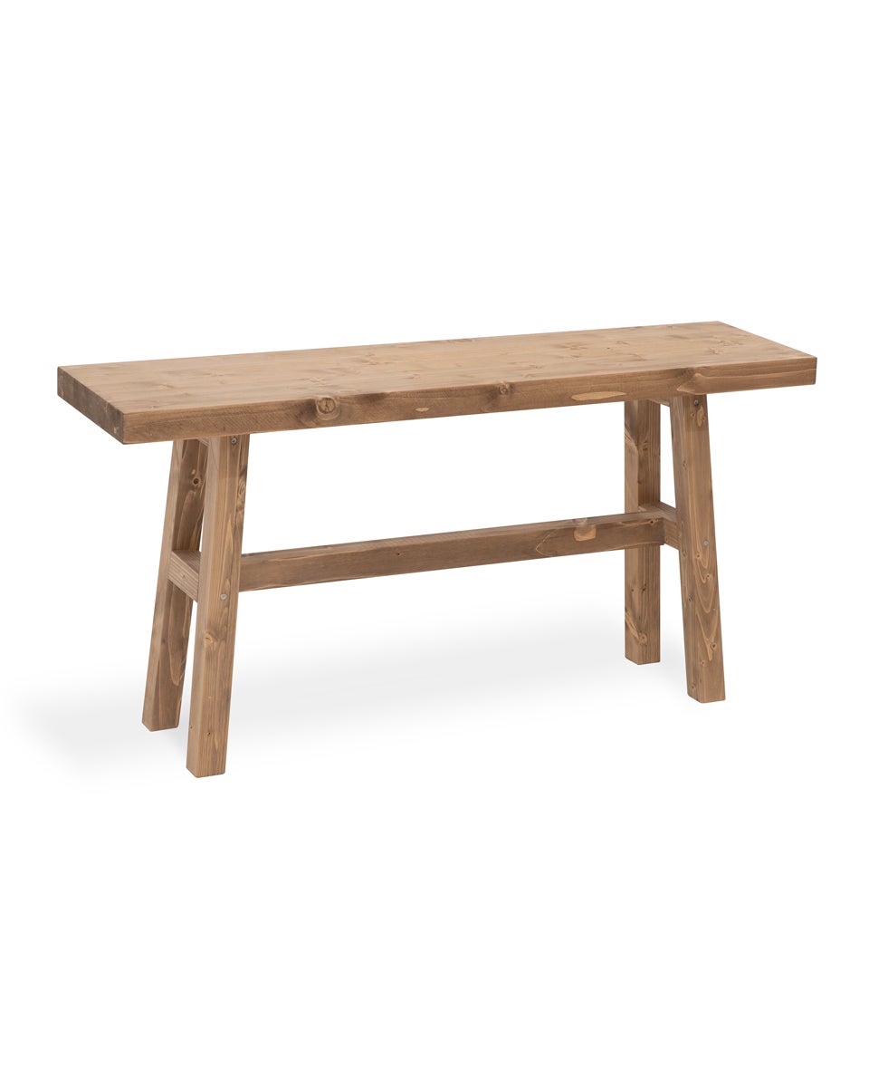 BATÁN - Banc en bois massif ton chêne foncé 100x50cm - DECOWOOD | Leroy ...