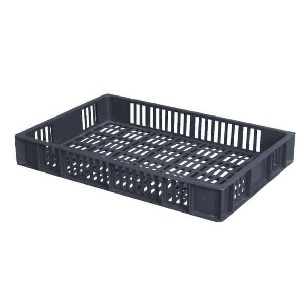 Caisse ajourée 600 x 400 x 90 mm 15 Litres - Gris | Leroy Merlin