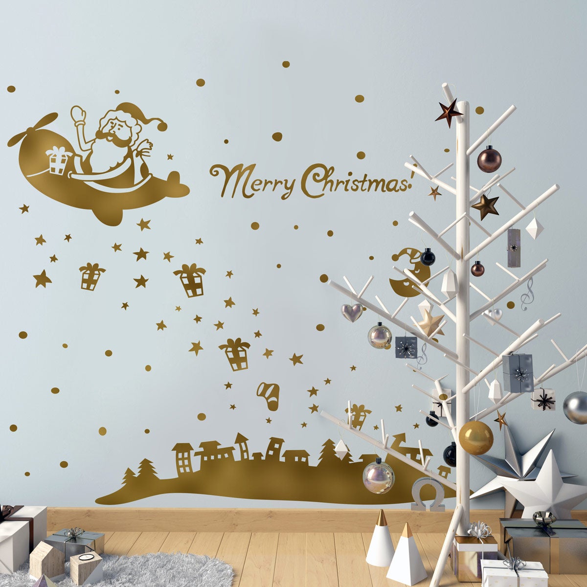Vinilo Ambiance Navidad - adhesivo de pared - revestimiento sticker ...