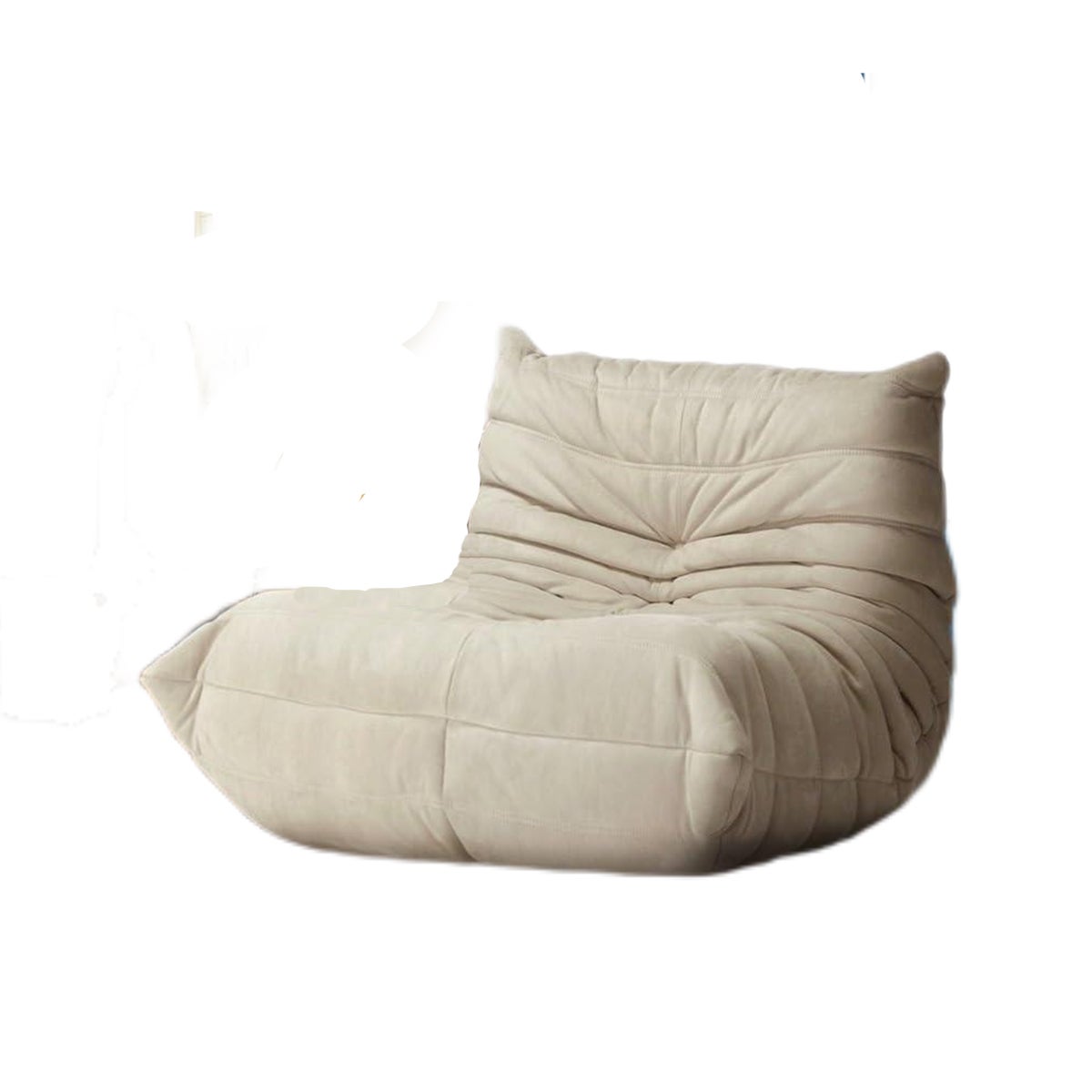 Sofá individual Togo - Beige - Sin ensamblar, Espuma de doble capa ...