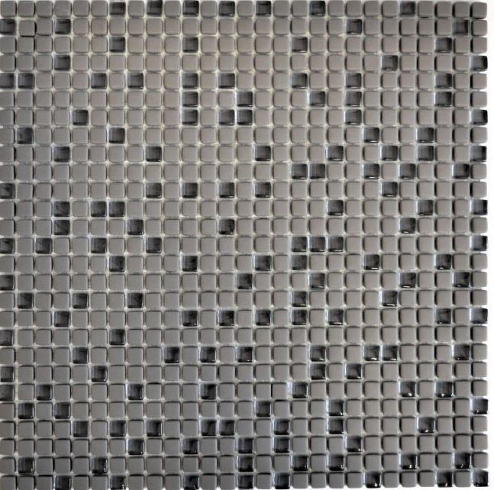 Mosaïque micro-optique ECO GLASS gris opaque - 10 feuilles de mosaïque ...