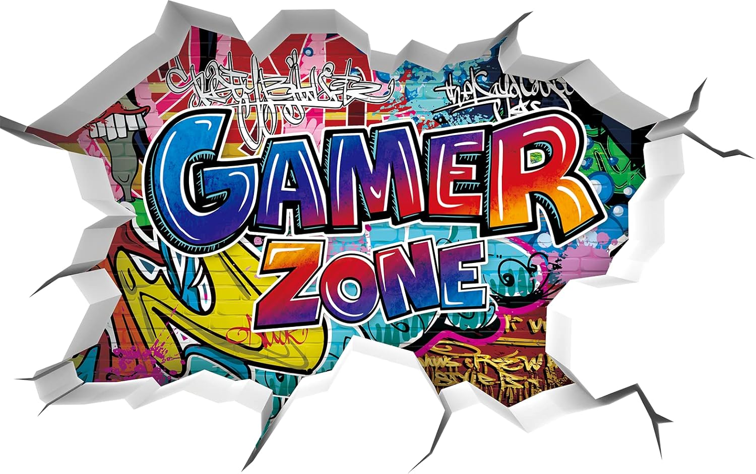3D Autocollants Muraux Gamer,Sticker Mural de Chambre,Gamer Poster ...