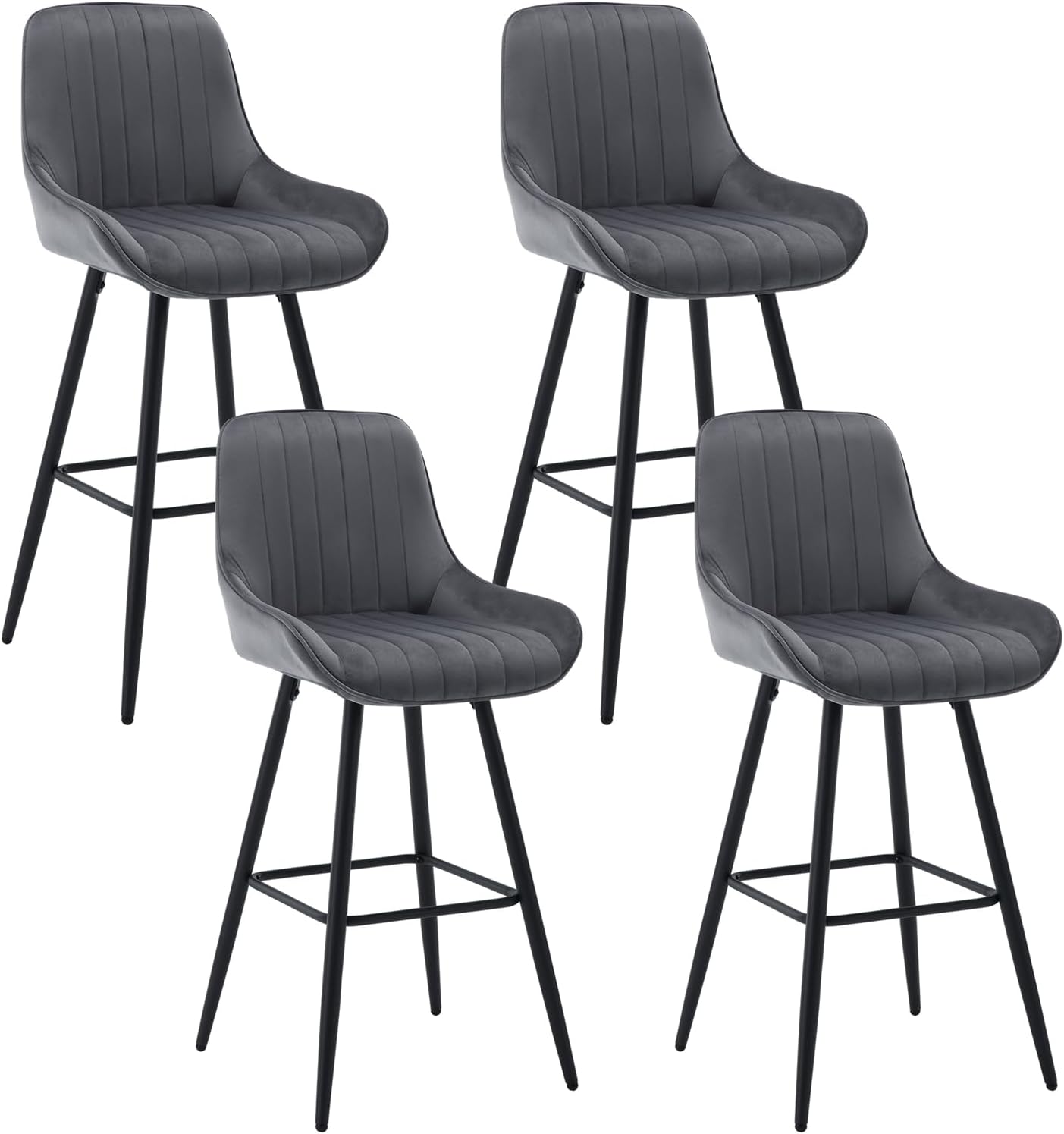 WOLTU 4x Tabourets de Bar Hauts avec Dossier， Chaise Moderne avec ...