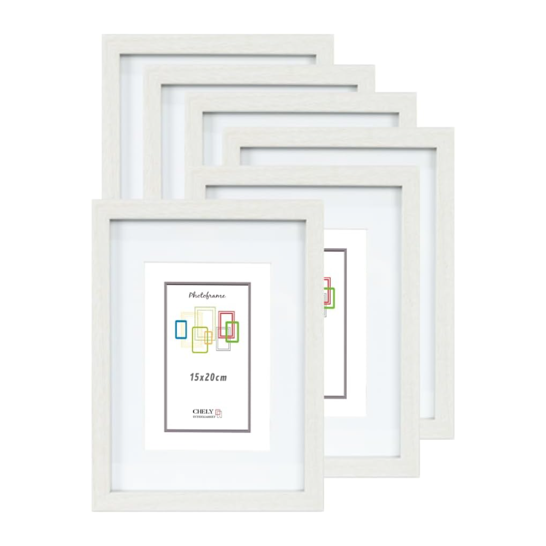 Marco de foto 15x20 cm (Int 10x15 cm) Blanco MOD-351 (6 Unds) cuadro ...