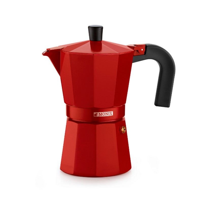 Cafetière en aluminium vitrocéramique rouge fraise 6t. Monix | Leroy Merlin