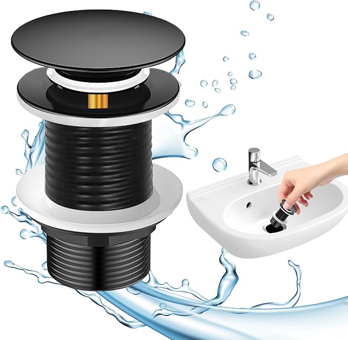 Drain d'évier noir (sans trop-plein), drain (sans trop-plein),drain d ...