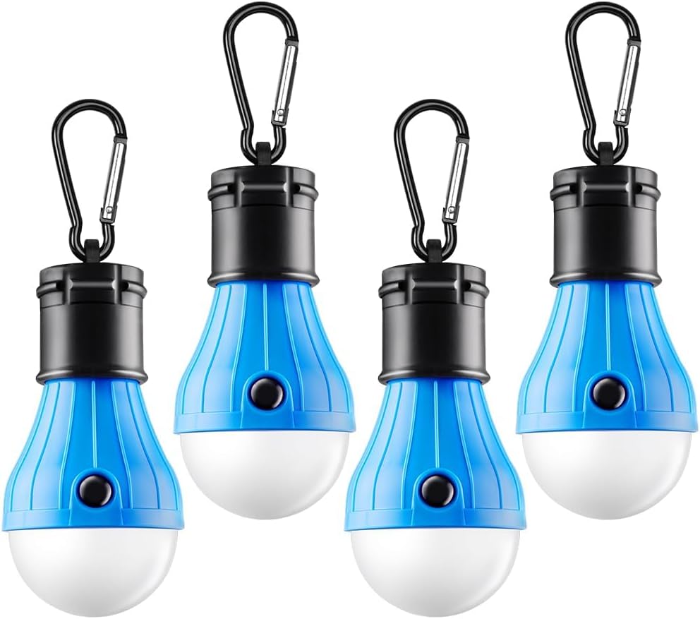 Luces LED azules portátiles para tiendas de campaña con ganchos ...