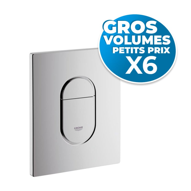Grohe lot de 6 Arena Cosmopolitan Plaque de commande WC, Chrome ...