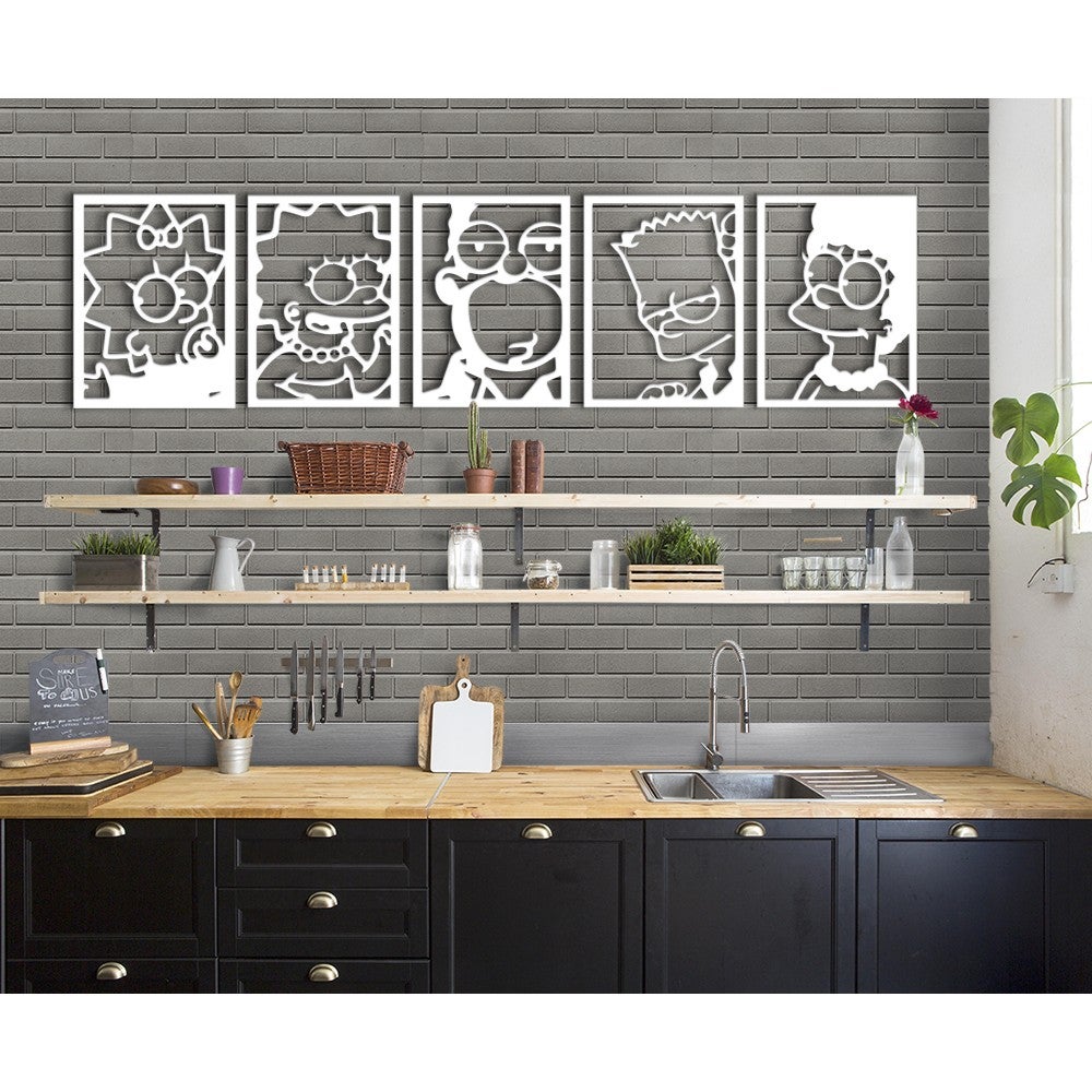 LES SIMPSONS - Tableau Moderne En Pvc Massif 30 X 40 Cm X 5 Pièces ...