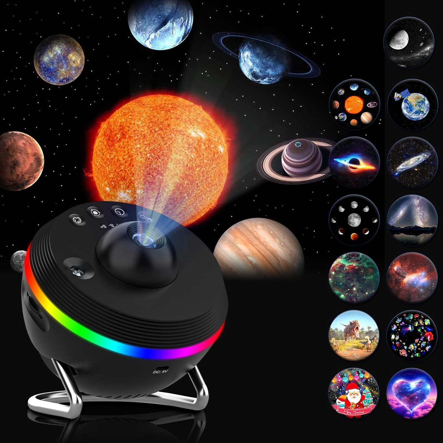 Projecteur d'étoiles planétarium 13 en 1 4K UHD Galaxy Night Light avec ...