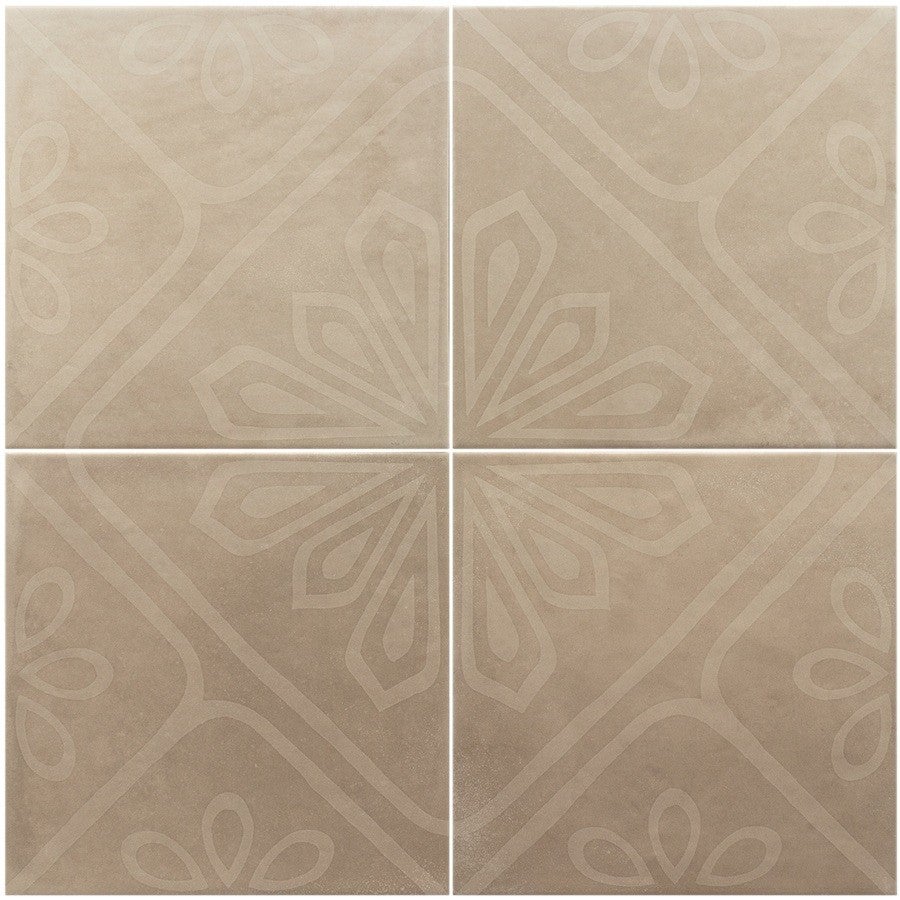 Carrelage Mira Decor Taupe 20x20 Cm Effet Terre Cuite | Bricoman